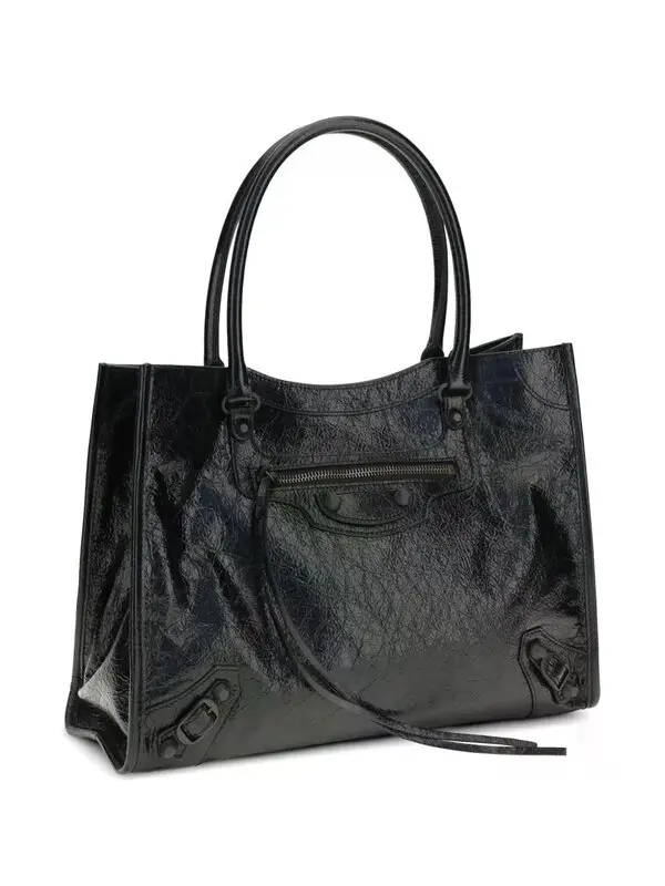 Balenciaga Le City Leather Satchel Bag - Blue