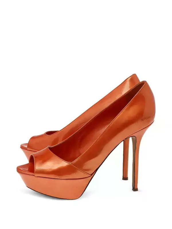 SERGIO ROSSI Peep-toe Platform Pumps