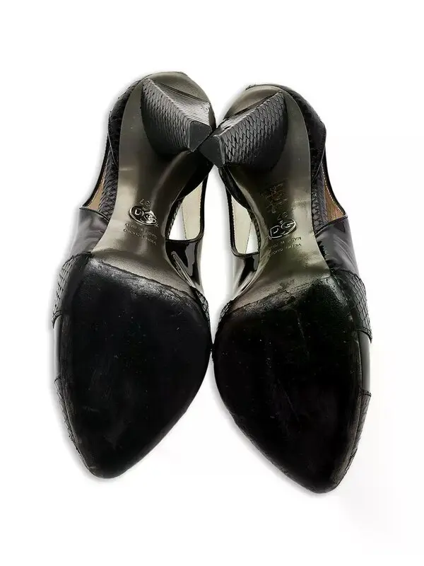 Dolce & Gabbana Python-embossed Leather Heeled Pumps