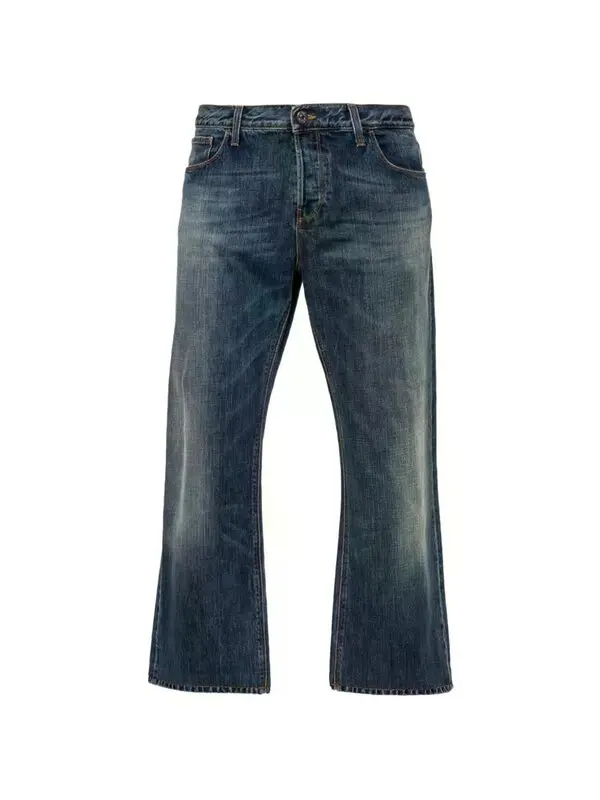Gucci Washed Wide-leg Jeans - Blue