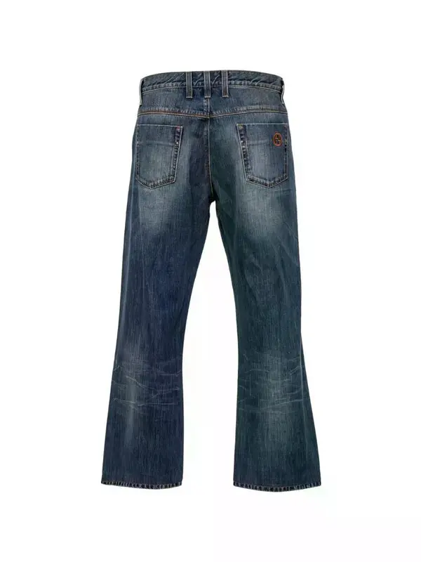Gucci Washed Wide-leg Jeans - Blue