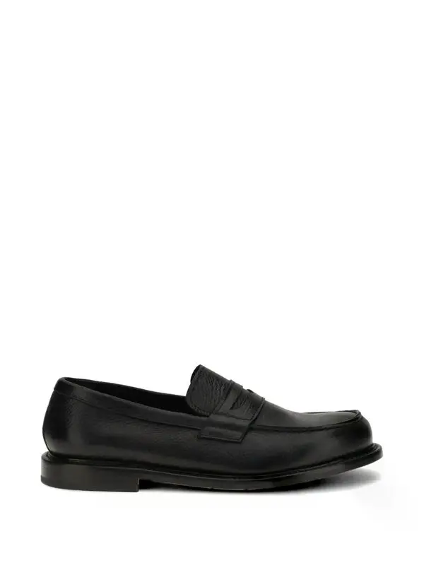 Premiata Grainy Leather Penny Loafers - Black