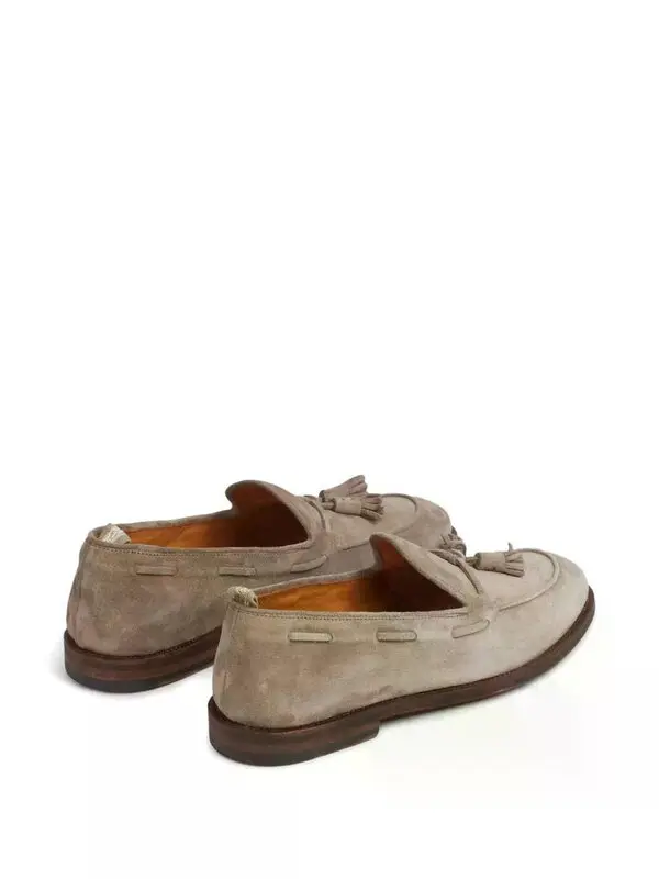 Officine Creative Opera Tassel-detail Suede Loafers - Neutrals