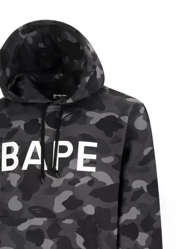 A BATHING APE Camouflage Logo Hoodie