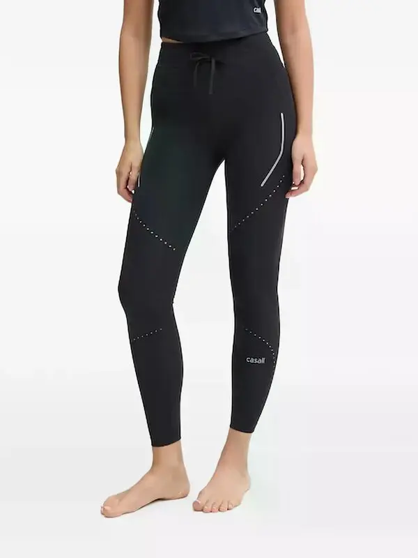 CASALL Laser-cut Drawstring-fastening Performance Leggings