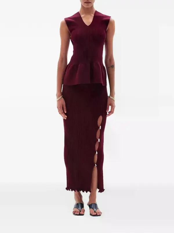 Yuzefi Iralyn Split Skirt - Red