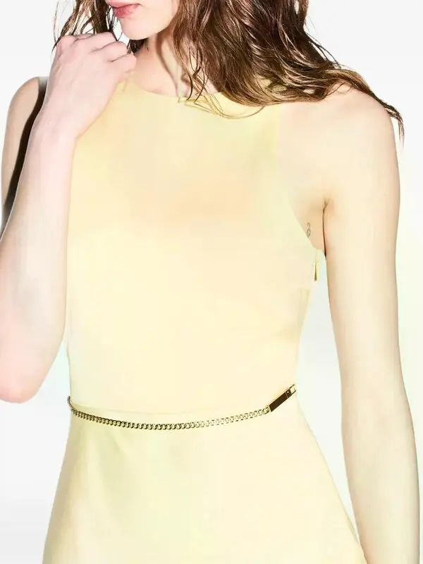 Armani Exchange Sleeveless Chain-link Detail Midi Dress