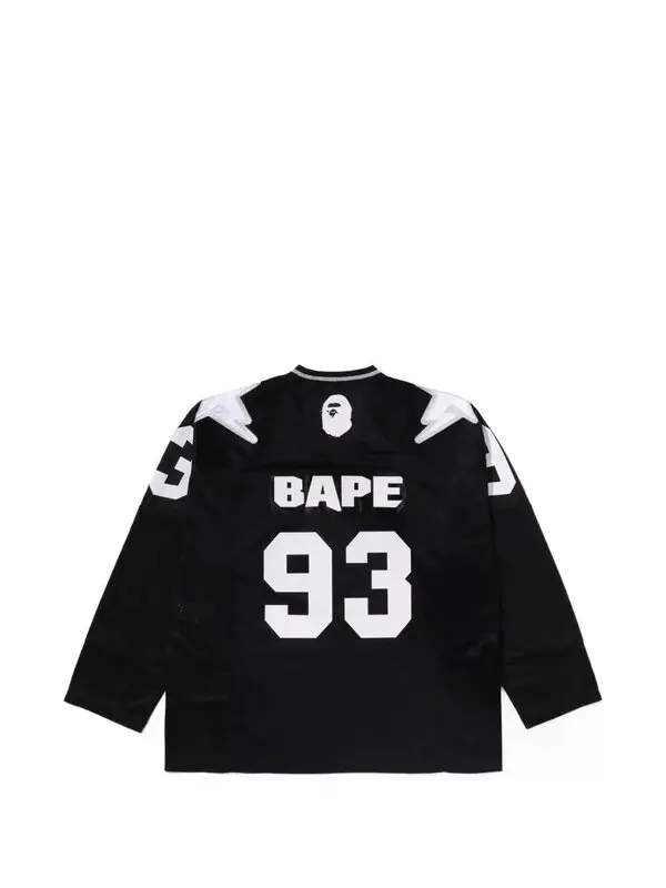 A BATHING APE Logo-print V-neck T-shirt