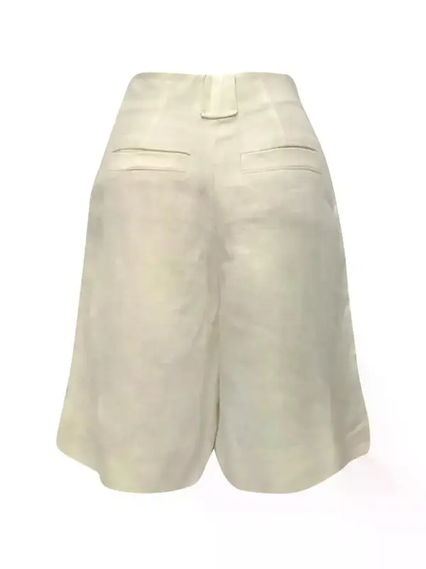 Loro Piana Pleated Satin-weave Shorts - Neutrals