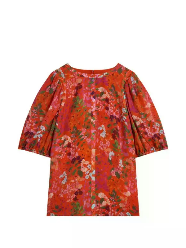 Ted Baker London Floral Puff Sleeve Top