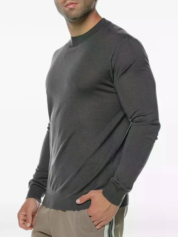 Emporio Armani Fine-knit Wool Sweater - Grey