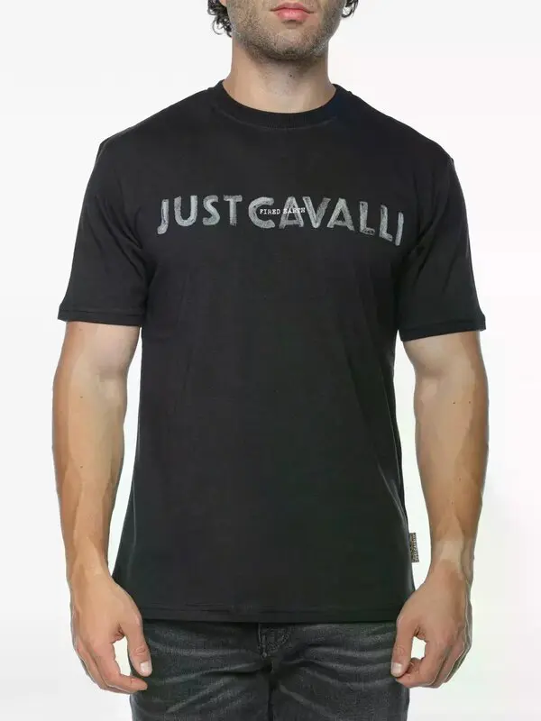 Just Cavalli Logo-print T-shirt - Black