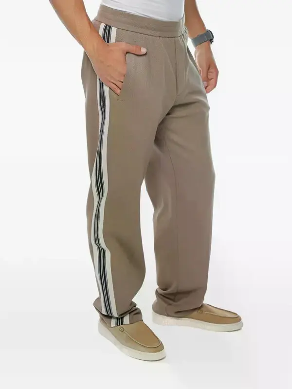 Emporio Armani Side-stripe Track Pants - Neutrals