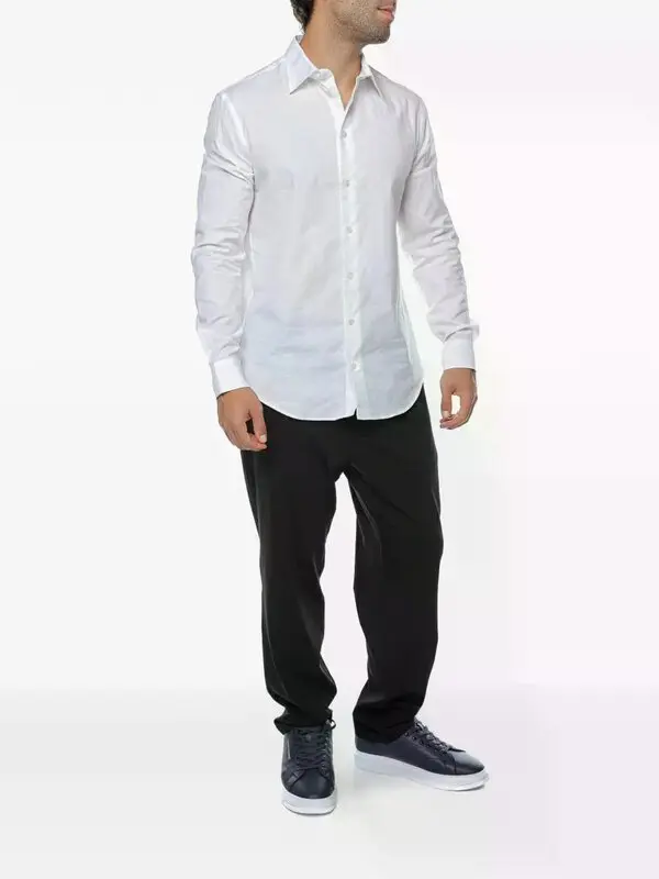 Emporio Armani Jacquard-weave Long-sleeve Shirt