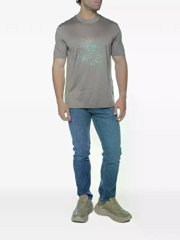 Emporio Armani Logo-embroidered T-shirt