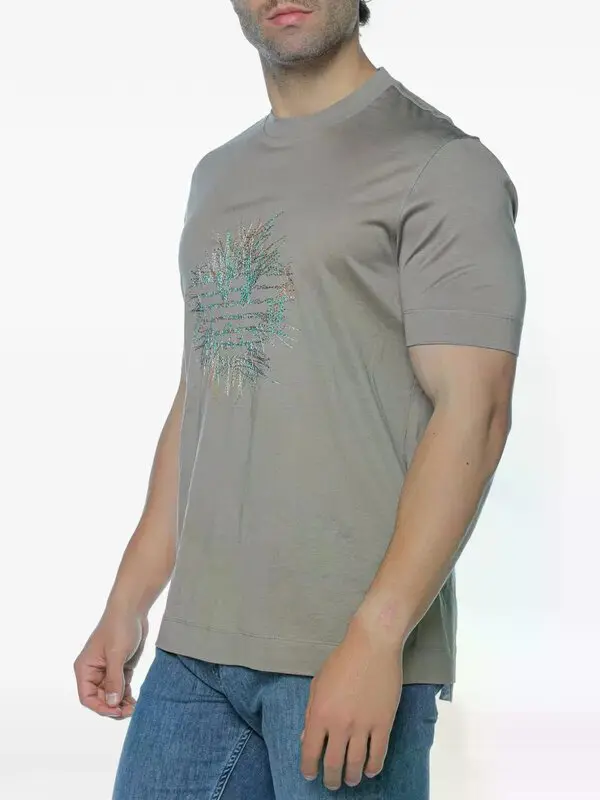Emporio Armani Logo-embroidered T-shirt