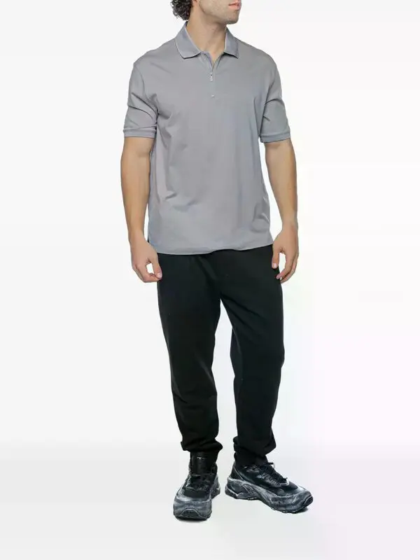 Armani Exchange Zip-fastening Polo Shirt - Grey