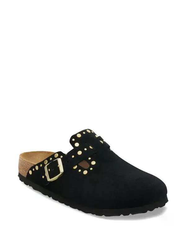 BIRKENSTOCK Boston Rivets Suede Flat Mules