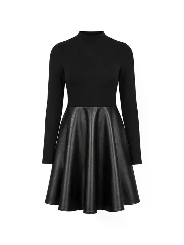 Ted Baker London Milioa Panelled Mock Neck Mini Dress - Black