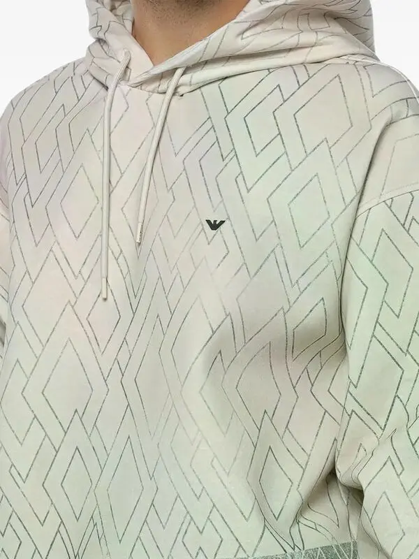 Emporio Armani Geometric Print Hoodie