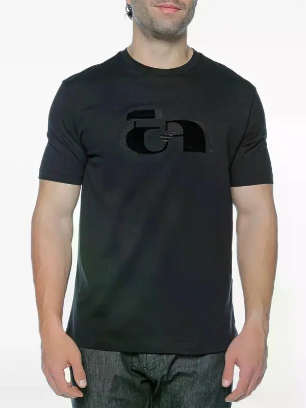 Emporio Armani Logo-patch T-shirt - Black