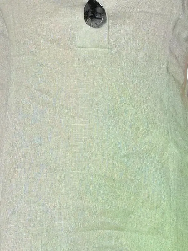 Armani Exchange Linen V-neck Ruffled Dress