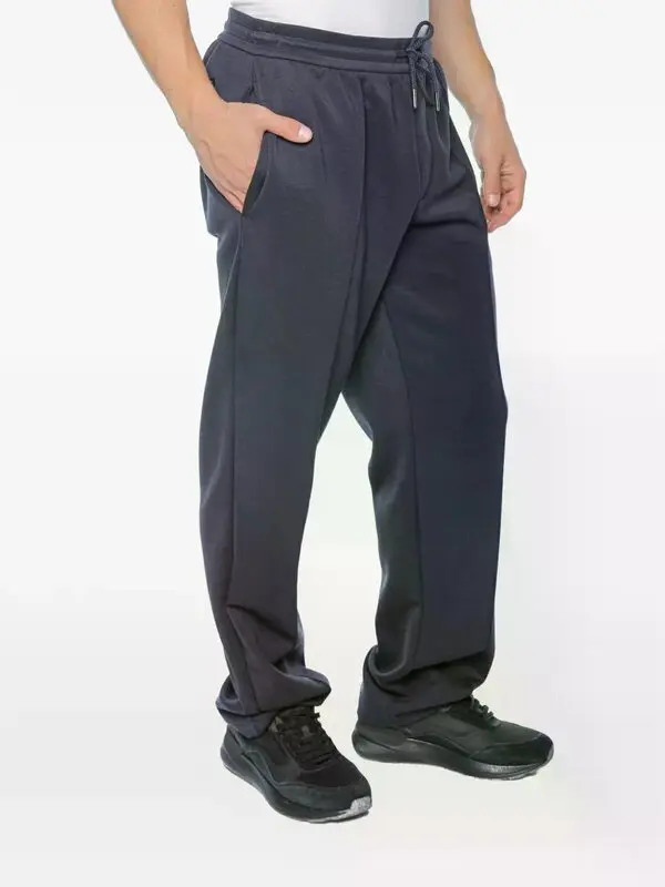 Armani Exchange Drawstring-waist Pleated Trousers - Black
