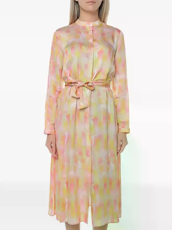 Armani Exchange Abstract Print Belted Midi Dress
