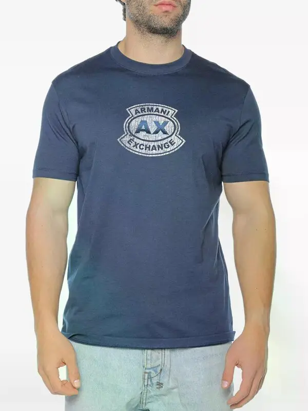 Armani Exchange Logo-print T-shirt - Blue