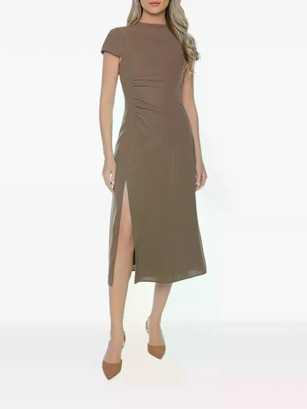 Armani Exchange Ruched Detail Midi Dress