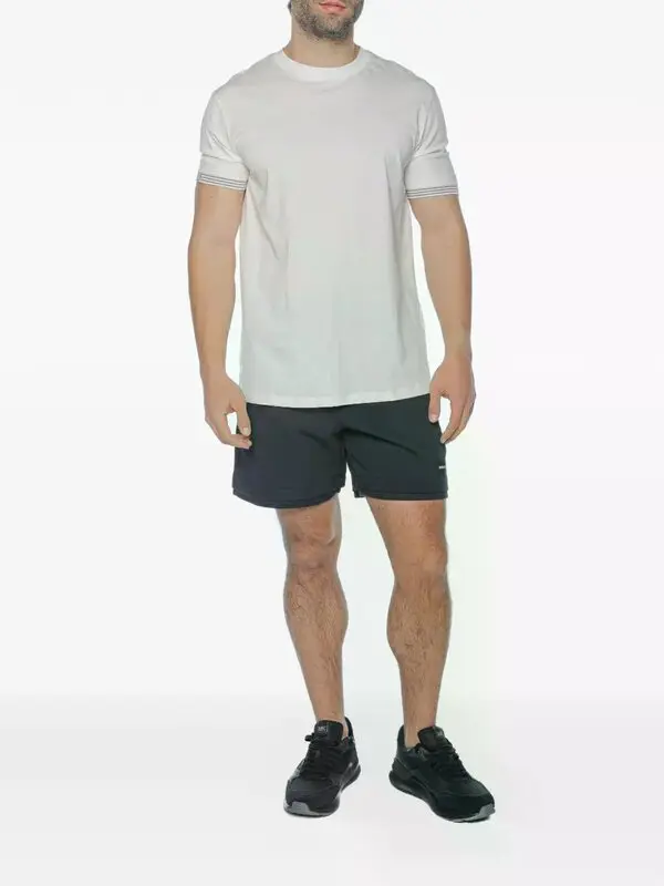 Armani Exchange Drawstring-waist Logo-patch Shorts
