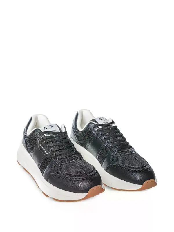 Armani Exchange Logo-patch Sneakers - Black