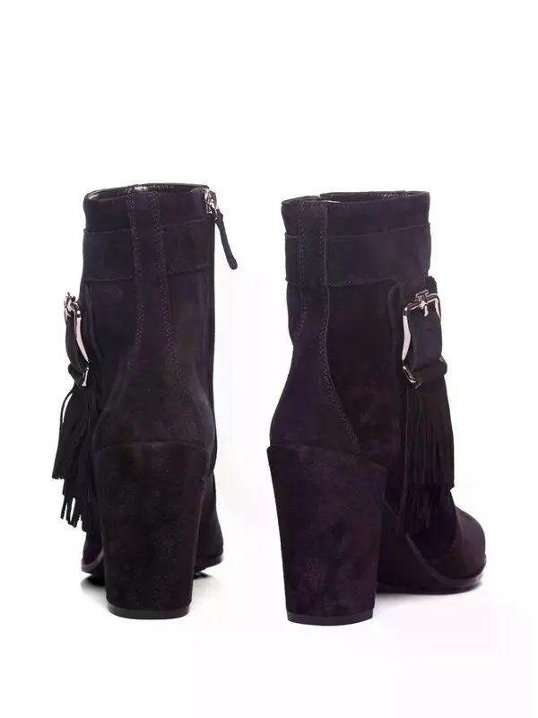 TOD'S Fringe Buckle Ankle Boots