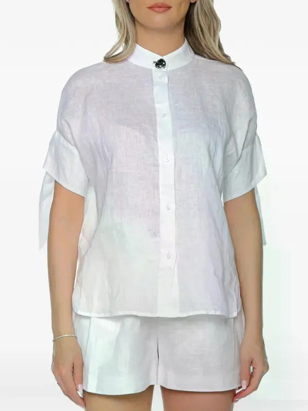 Armani Exchange Tie-detail Shirt - White