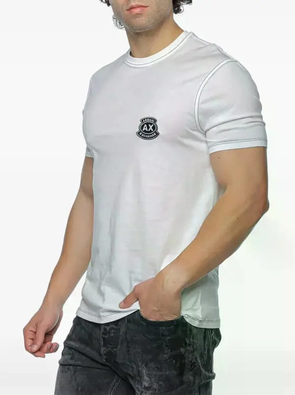 Armani Exchange Logo-patch Contrast-stitch T-shirt