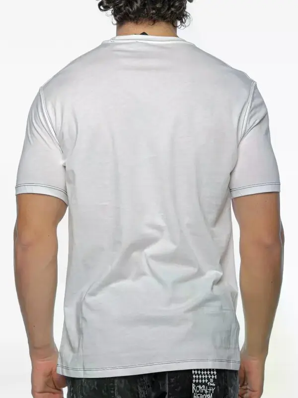 Armani Exchange Logo-patch Contrast-stitch T-shirt