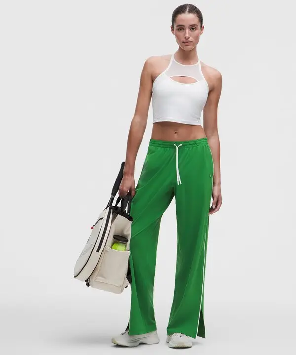 Lululemon Court Rival Wide-leg Track Pant - Chameleon/white