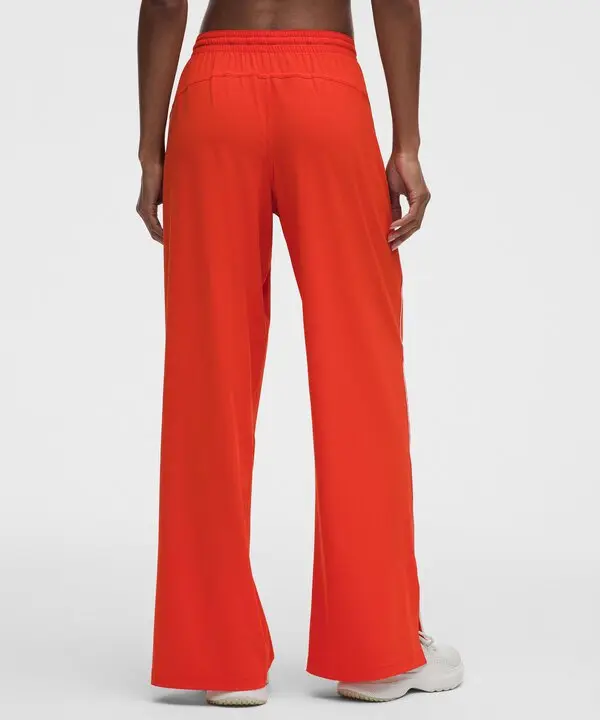 Lululemon Court Rival Wide-leg Track Pant - Cherry Ember/white