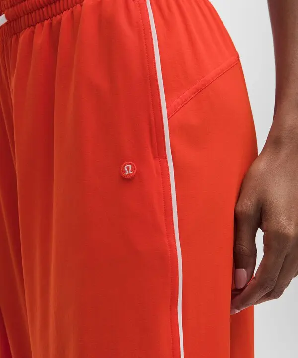 Lululemon Court Rival Wide-leg Track Pant - Cherry Ember/white