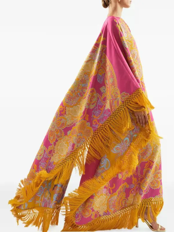 TALLER MARMO Pahlavi Kaftan Fringed Dress