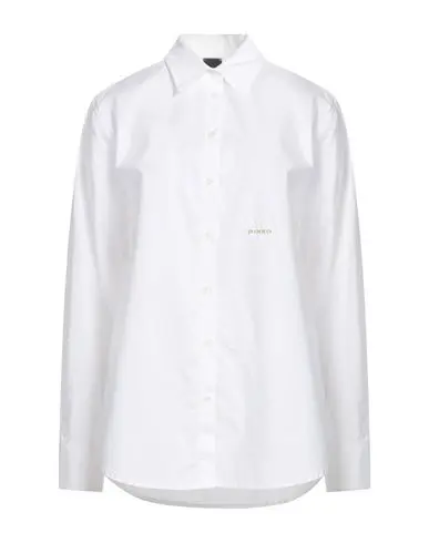 Pinko Cotton Shirt With Classic Collar And Buttoned Cuffs - White