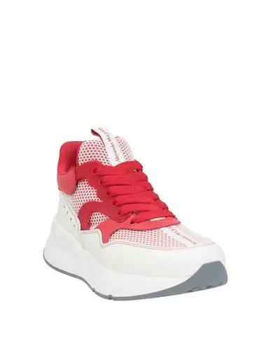 Alexander McQueen Pebbled Leather And Mesh Chunky Sneakers
