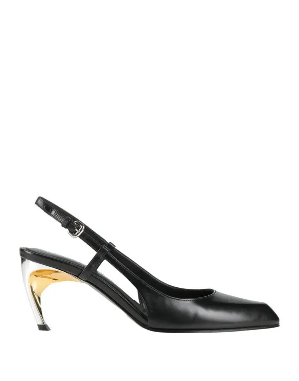 Alexander McQueen Leather Slingback Pumps With Buckle Fastening