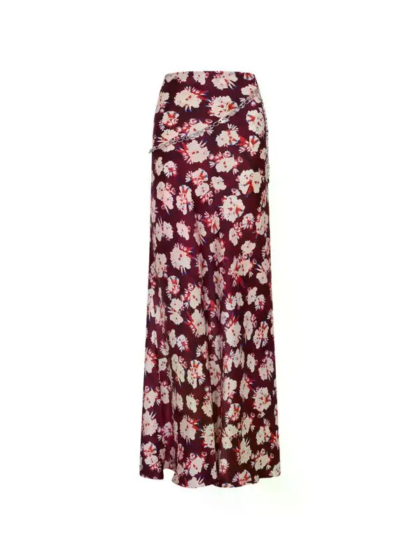 Rabanne Silk Maxi Skirt - Pink