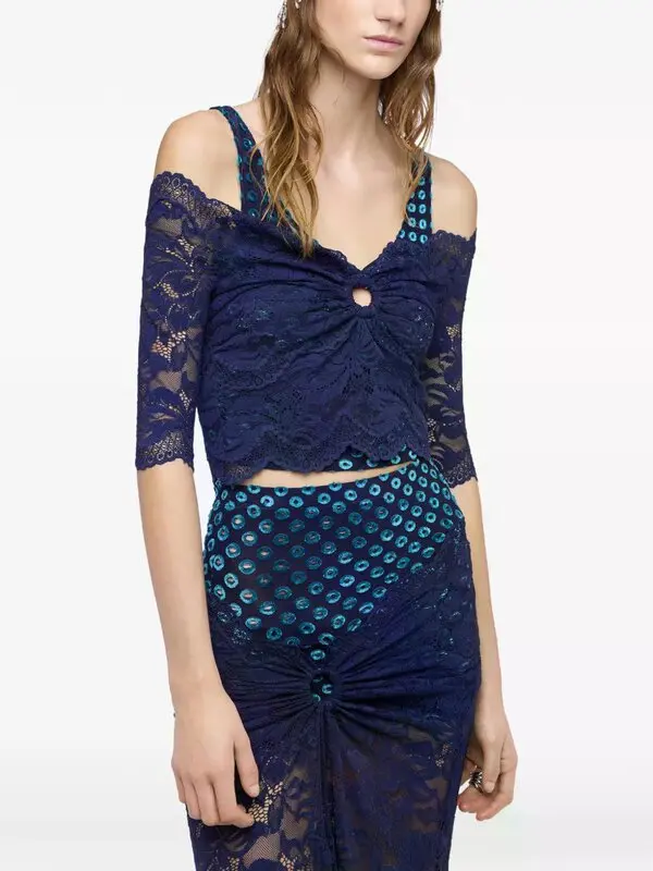 Rabanne Trompe-l'œil Lace Top