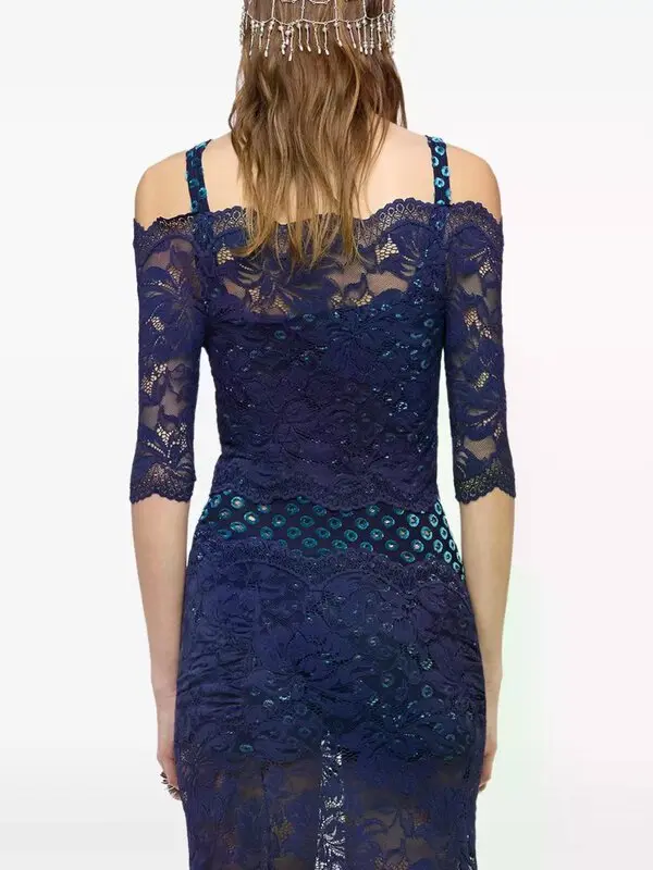 Rabanne Trompe-l'œil Lace Top