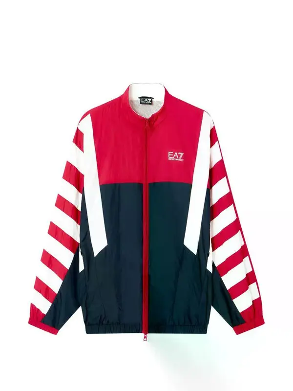 EA7 Striped Sleeve Panelled Jacket