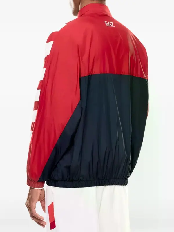 EA7 Striped Sleeve Panelled Jacket