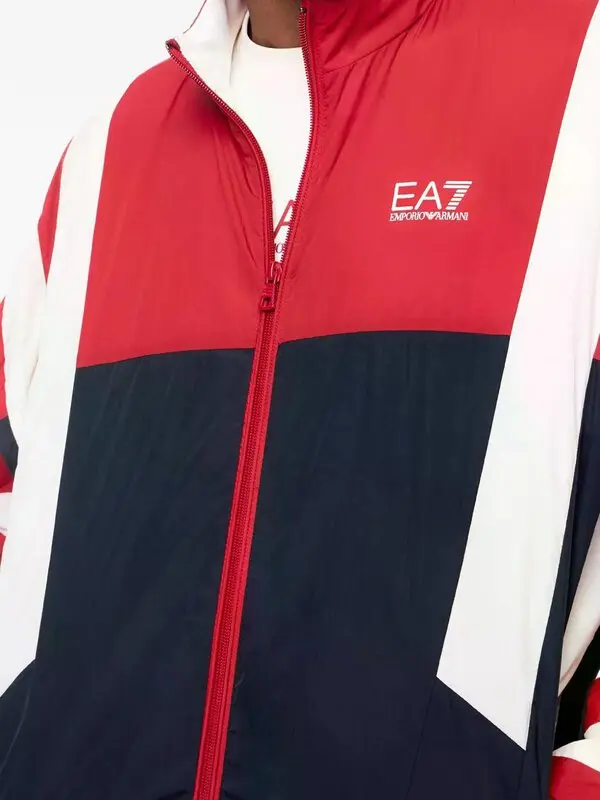 EA7 Striped Sleeve Panelled Jacket