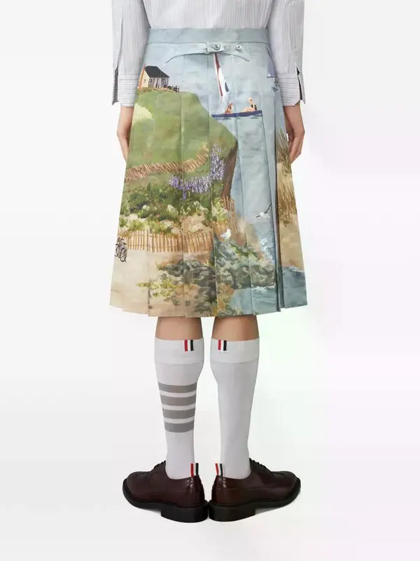 Thom Browne Nantucket Pleated Skirt